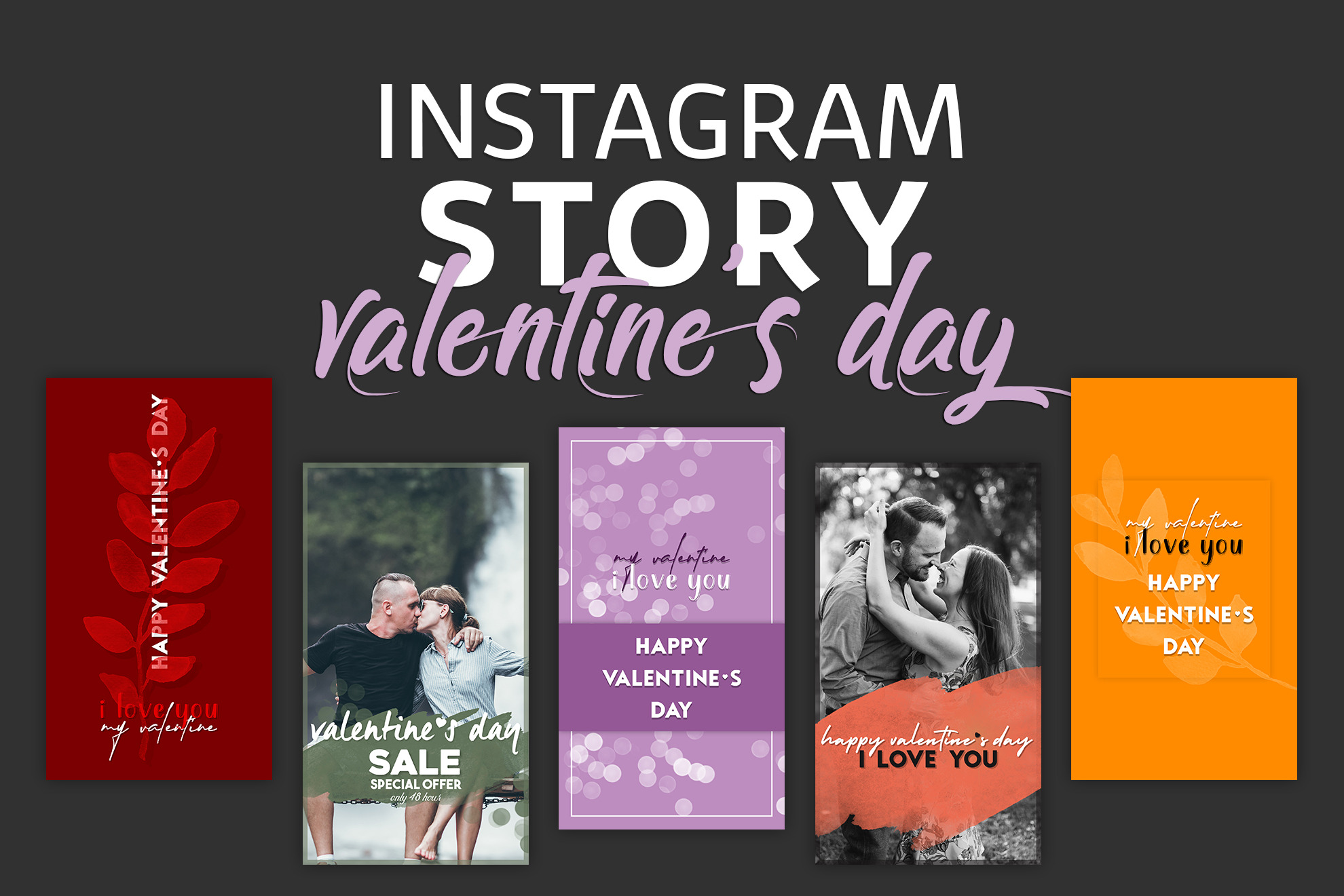 Valentines Instagram Story Templates, a Social Media Template by ...