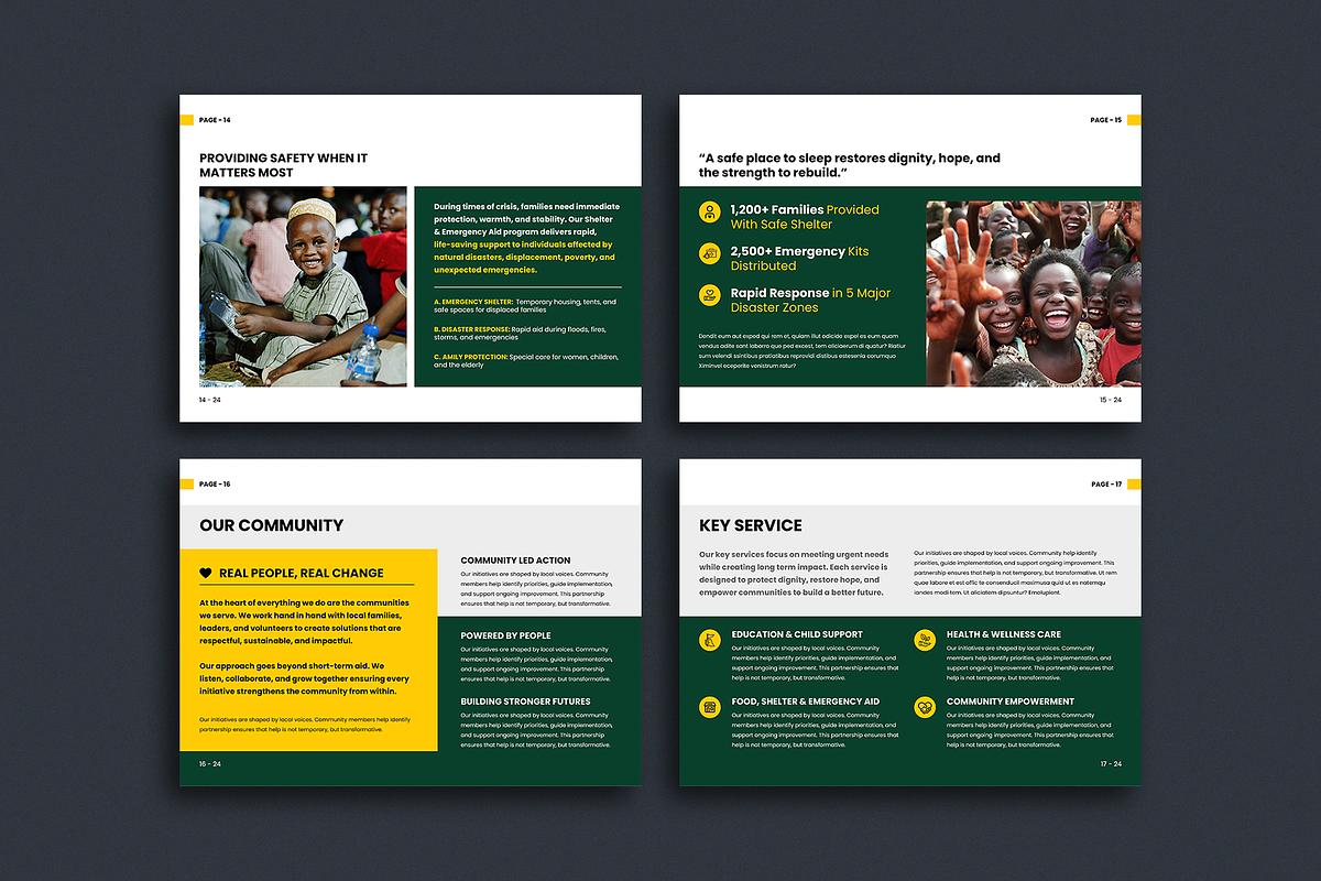 Charity Brochure | Canva, a Brochure Template by ArtisticLand
