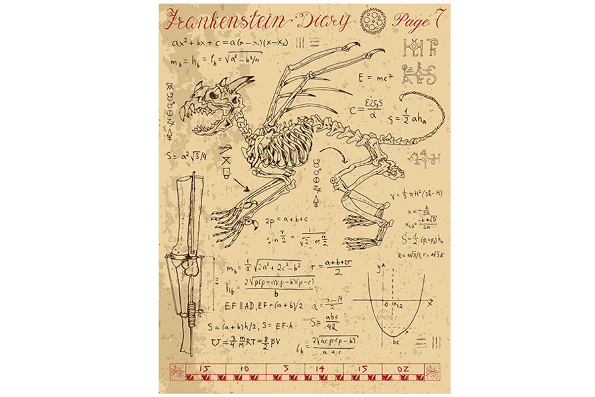 Frankenstein diary, a Technology Illustration by Samiramay