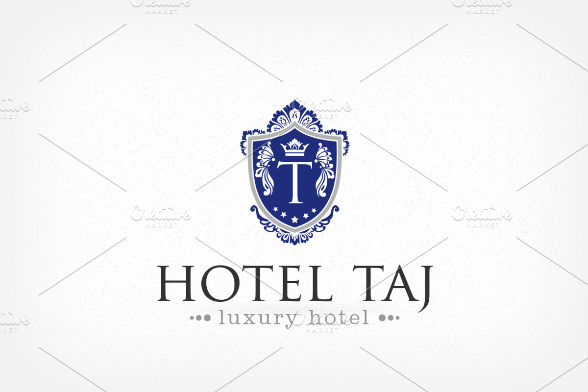 Hotel Taj- Luxury Crest Logo, a Branding & Logo Template by Fida Khattak