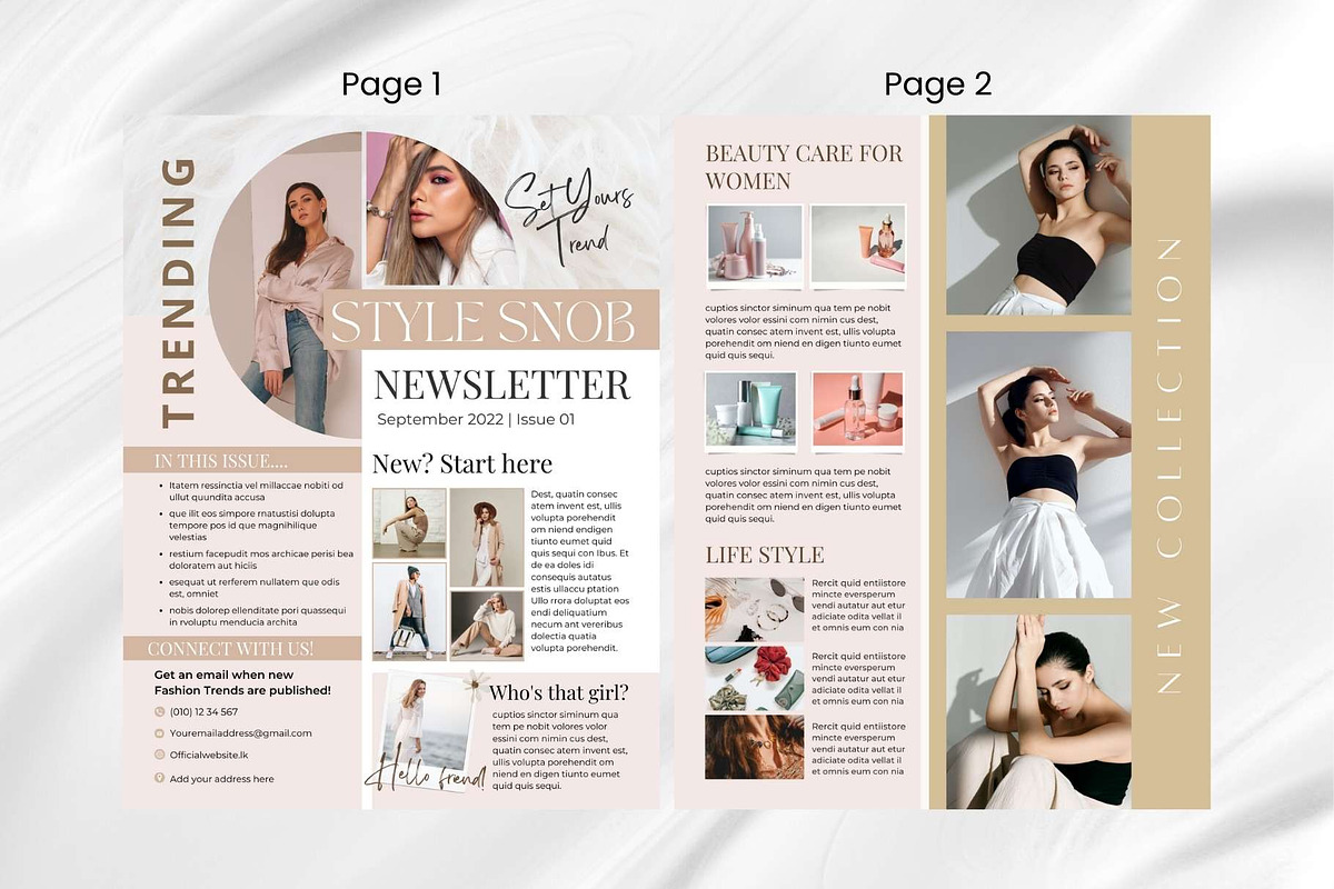 Canva newsletter template for fashion | Creative Market Canva newsletter template for fashion | Creative Market