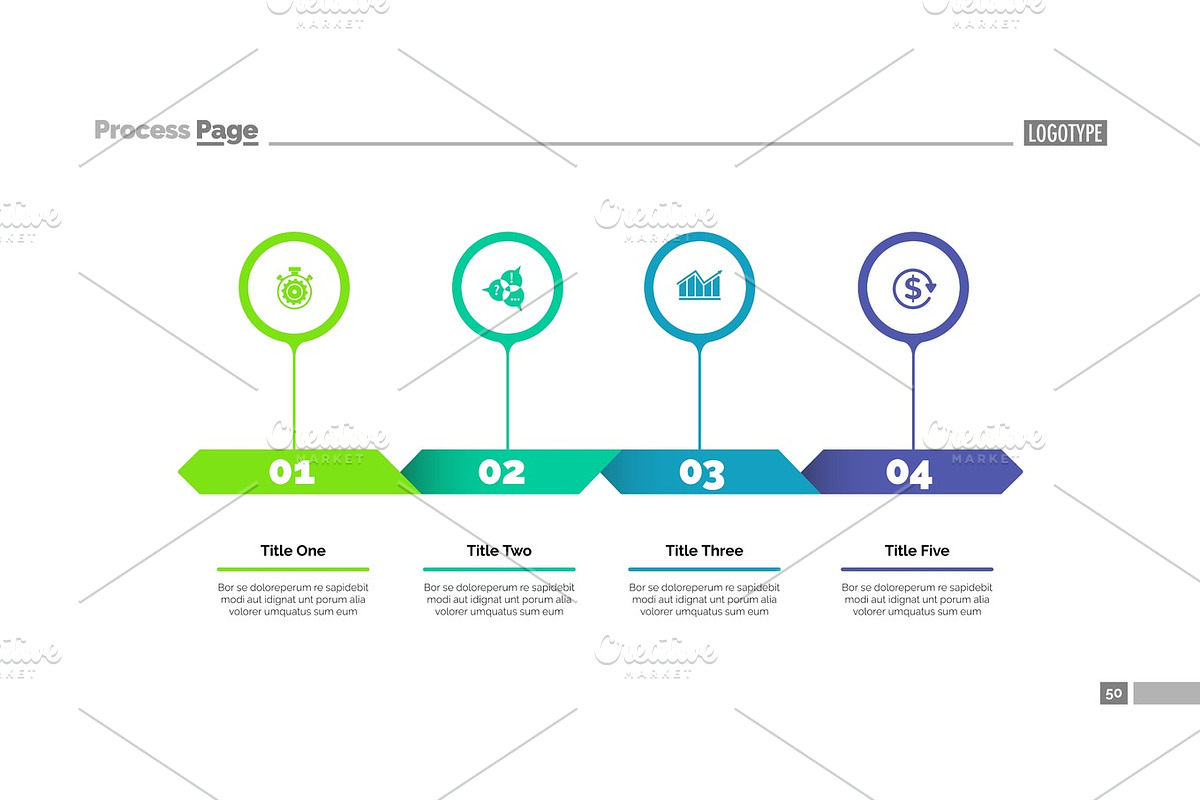 Four Options Slide Template, a Texture Graphic by SurfsUpVector ...