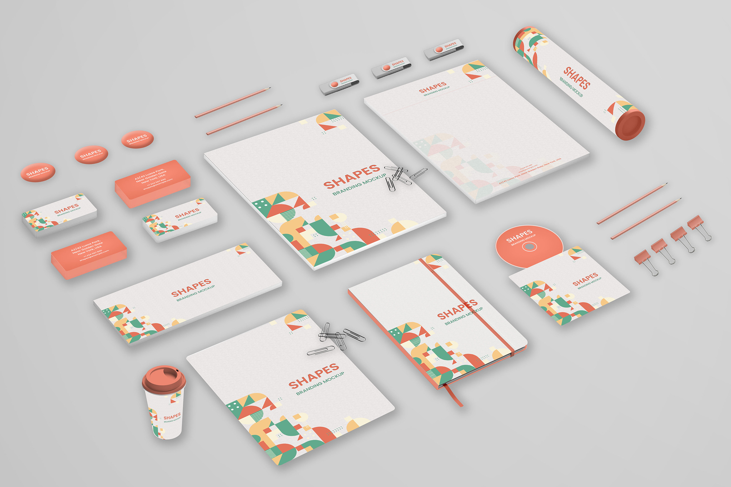 Mock Up - Shapes (Photoshop), a Pens & Pencil Mockup by themelove ...