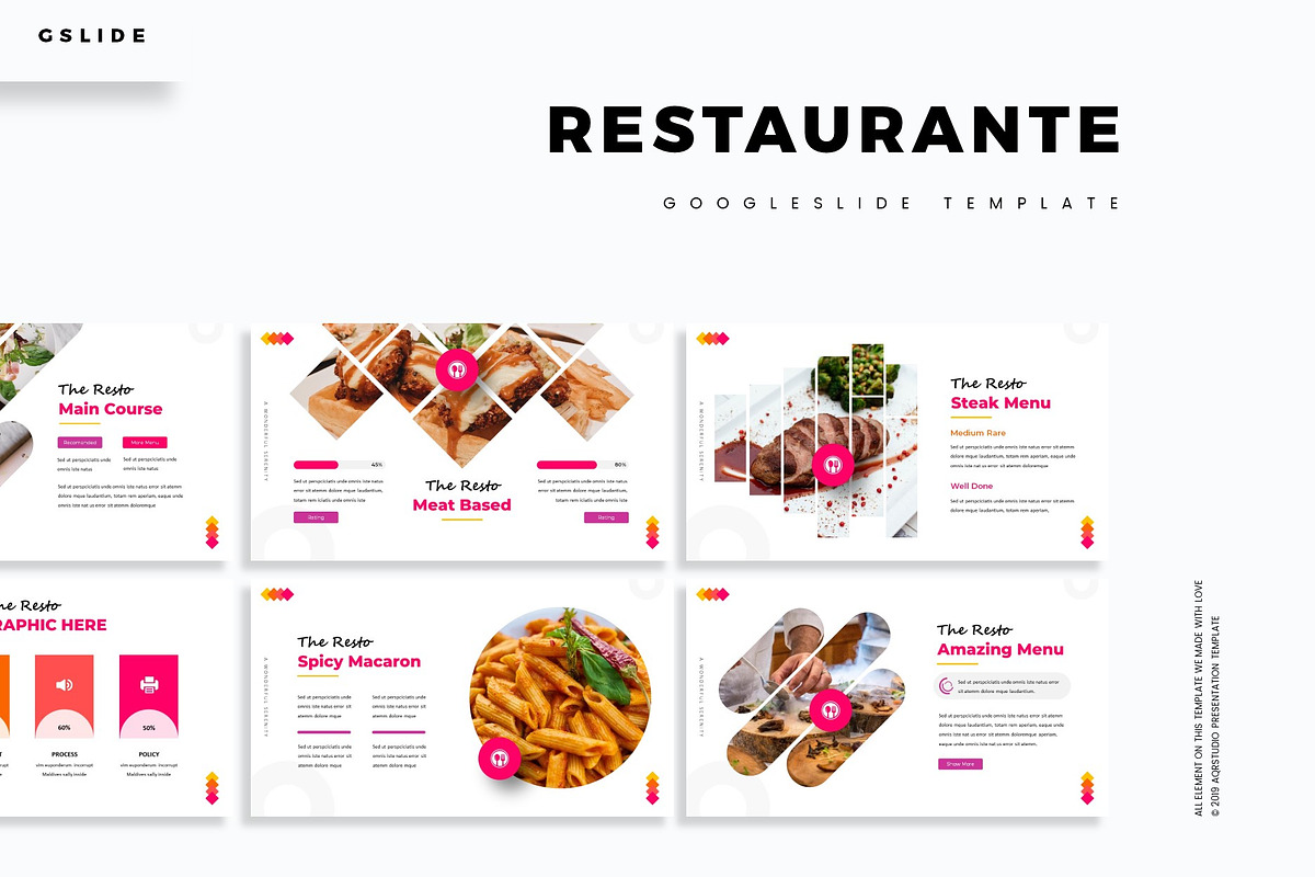 Restaurante - Google Slides Template, a Presentation Template by AQR Studio