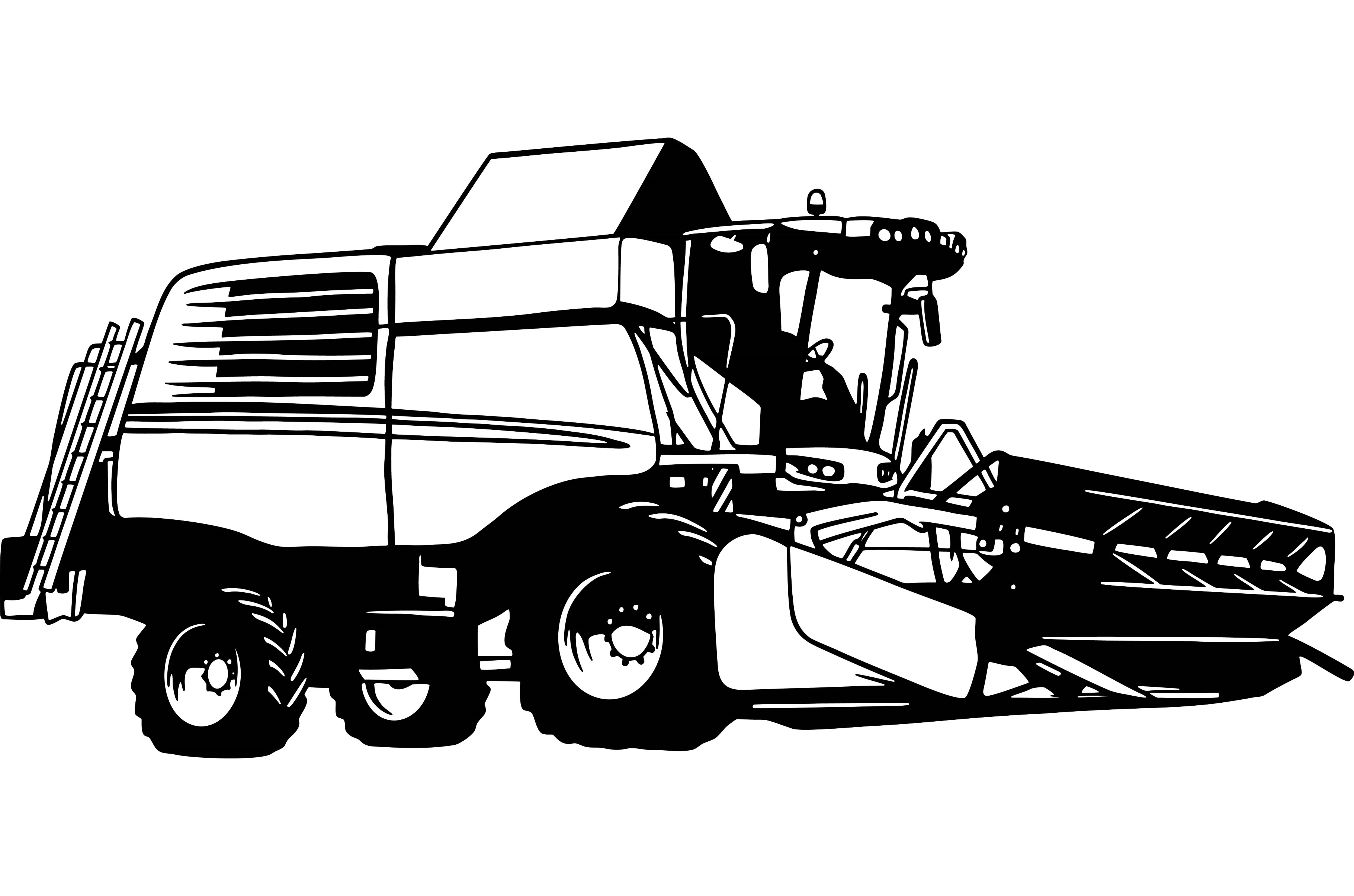 Harvester, Combine - Farm Tractor, a Transportation Illustration by ...