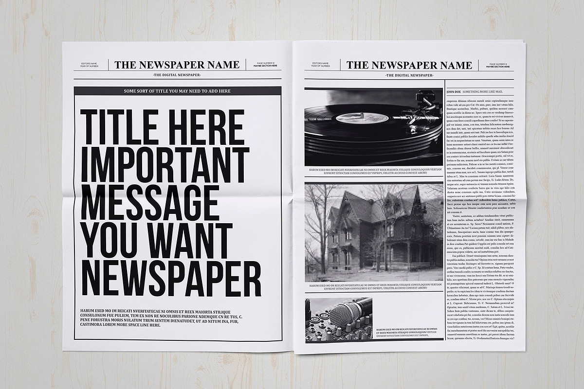 Classy Newspaper Indesign Template, a Magazine Template by Luuqas Design