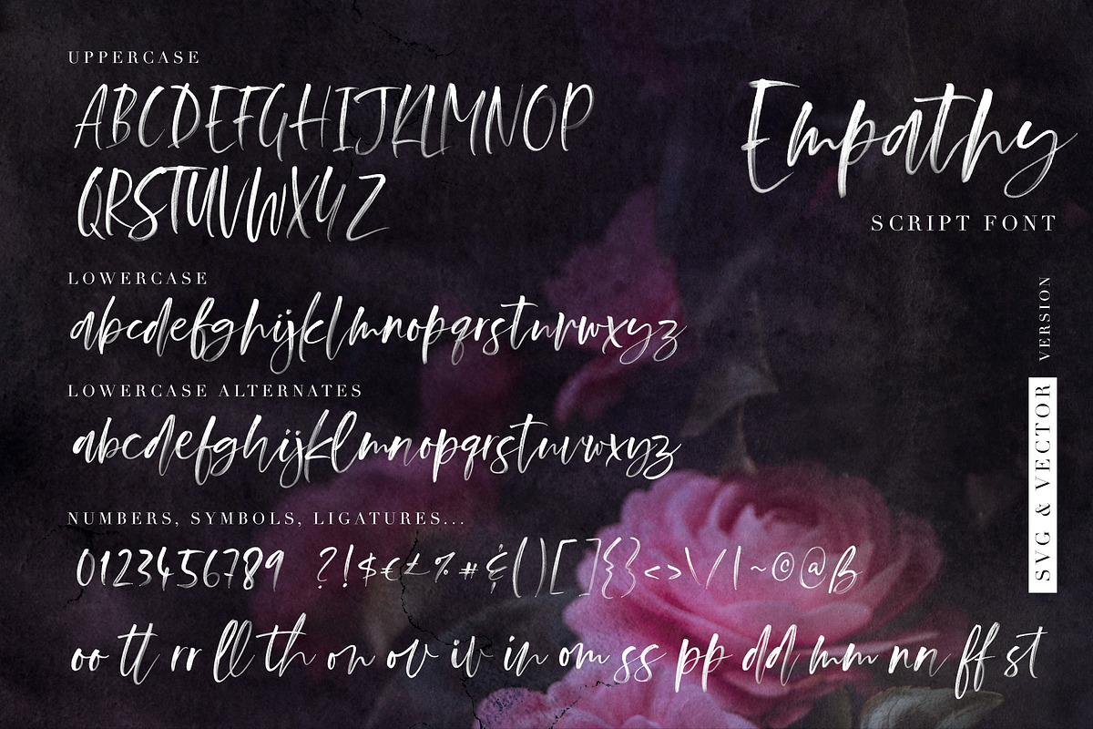 Empathy SVG Font, a Script Font by Ivan Rosenberg