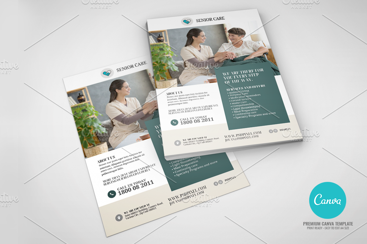 Senior Care Program Canva Flyer