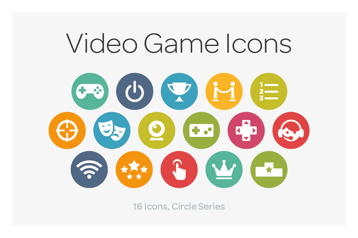 Circle Icons: Videogame, an Icon by Scott Dunlap