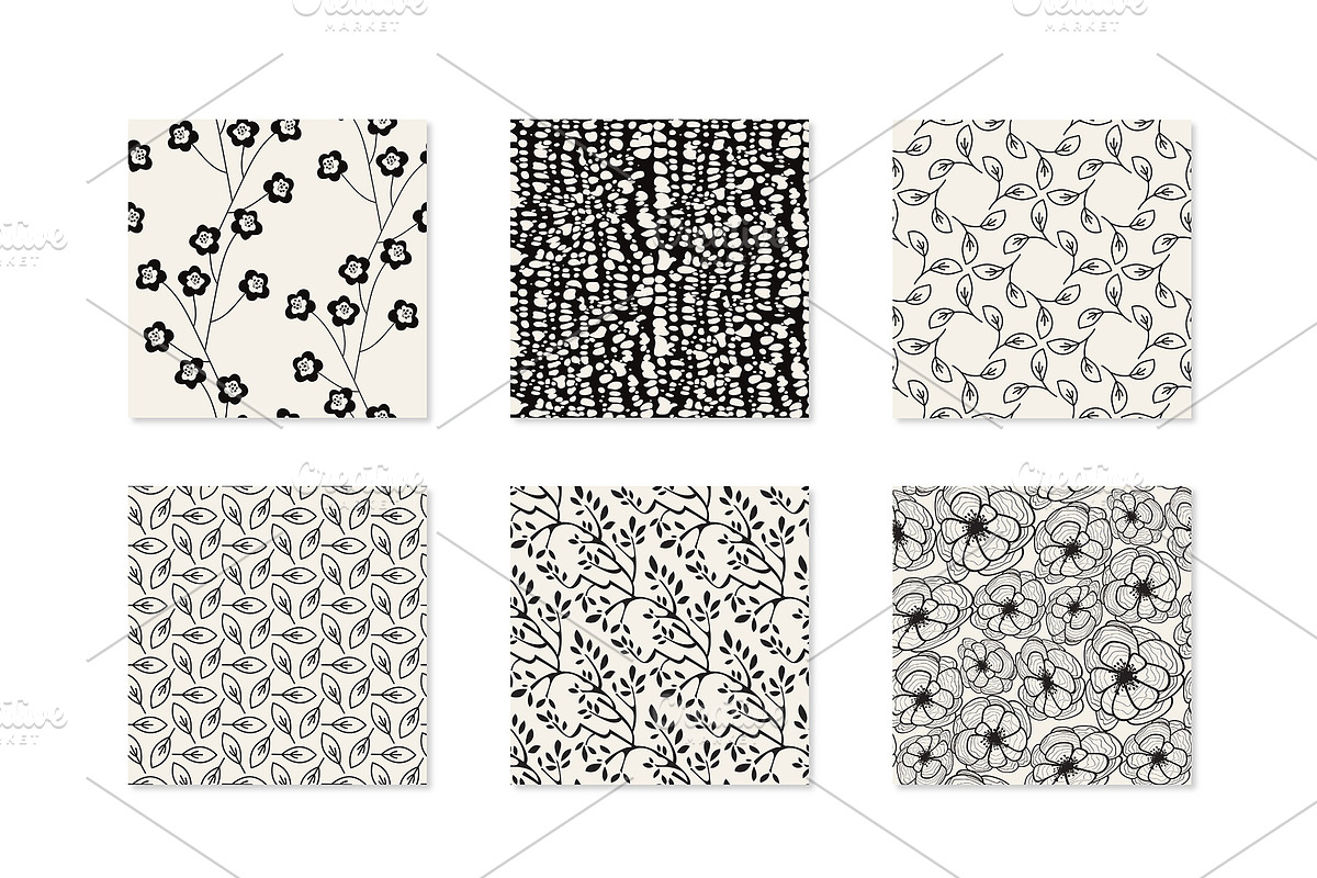 Natural Seamless Patterns Bundle, a Pattern Graphic by Curly_Pat