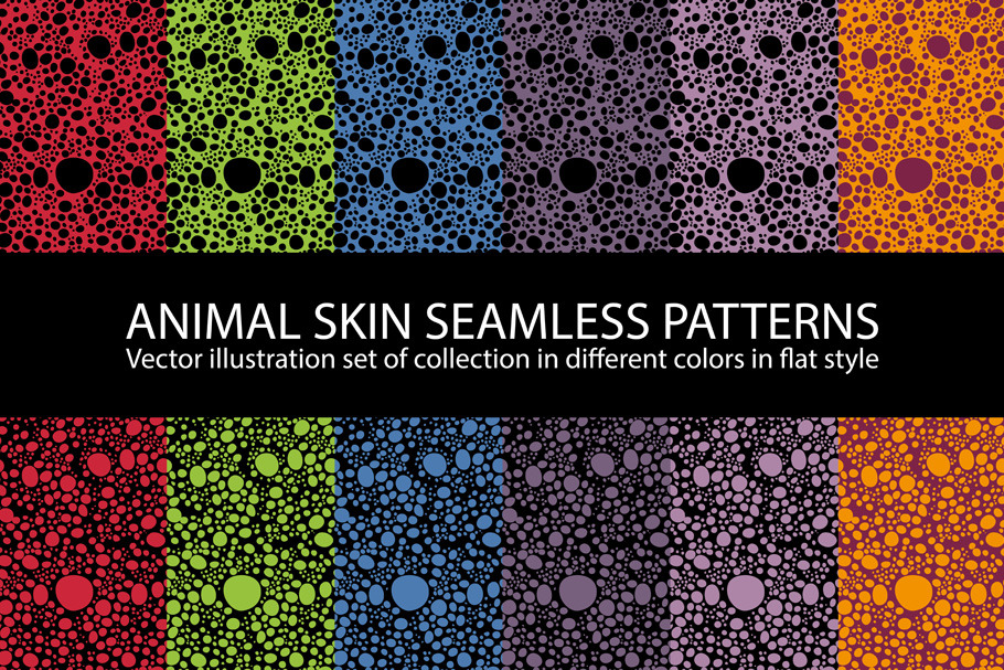 12 set color animal skin Seamless, a Pattern Graphic by Rommeo79