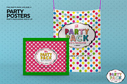 Party Posters and Banners MockUp, a Cups & Container Mockup by INCDesign