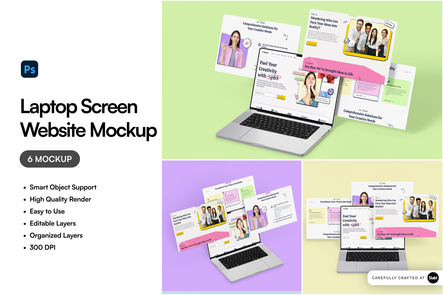 Laptop Screen Website Mockup, a Device Mockup by SLAB! Design
