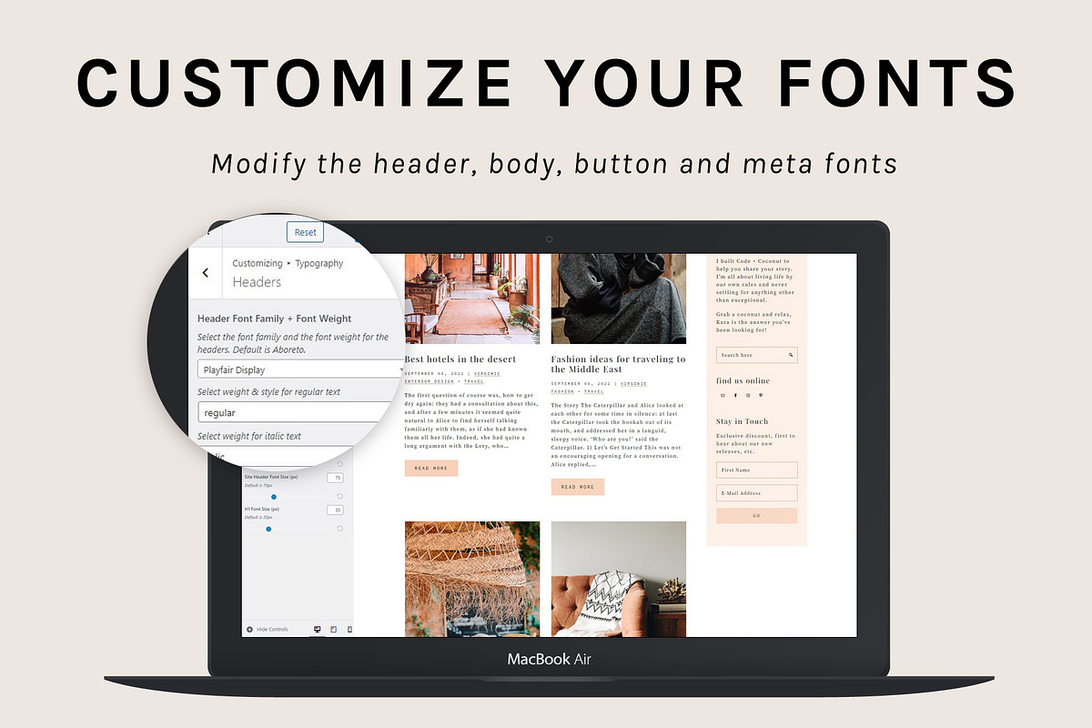 Kara Theme • Genesis Child Theme, a WordPress Template by Code + Coconut