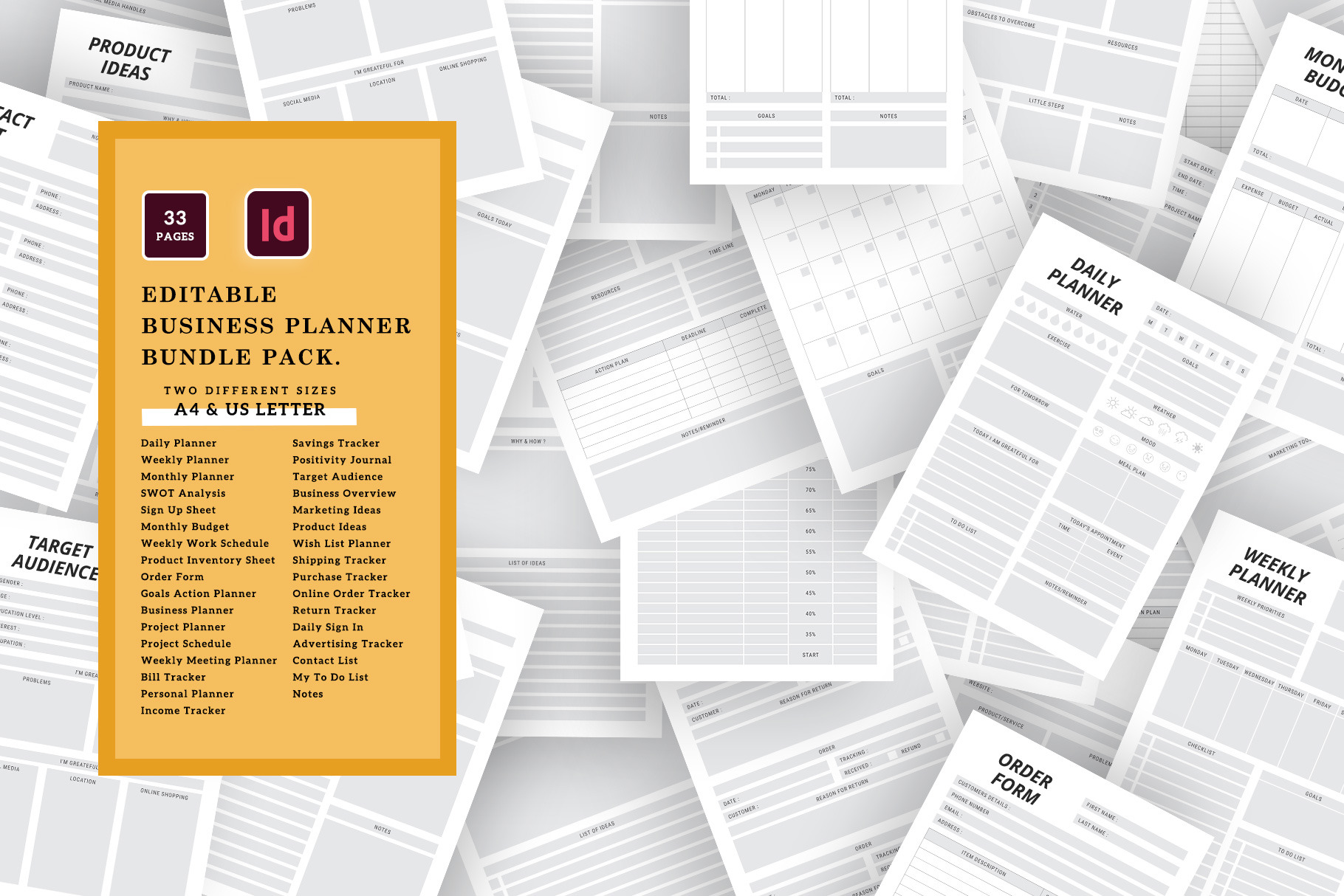 Business Planner Bundle Pack Vol.04, a Stationery Template by MNT-Creator