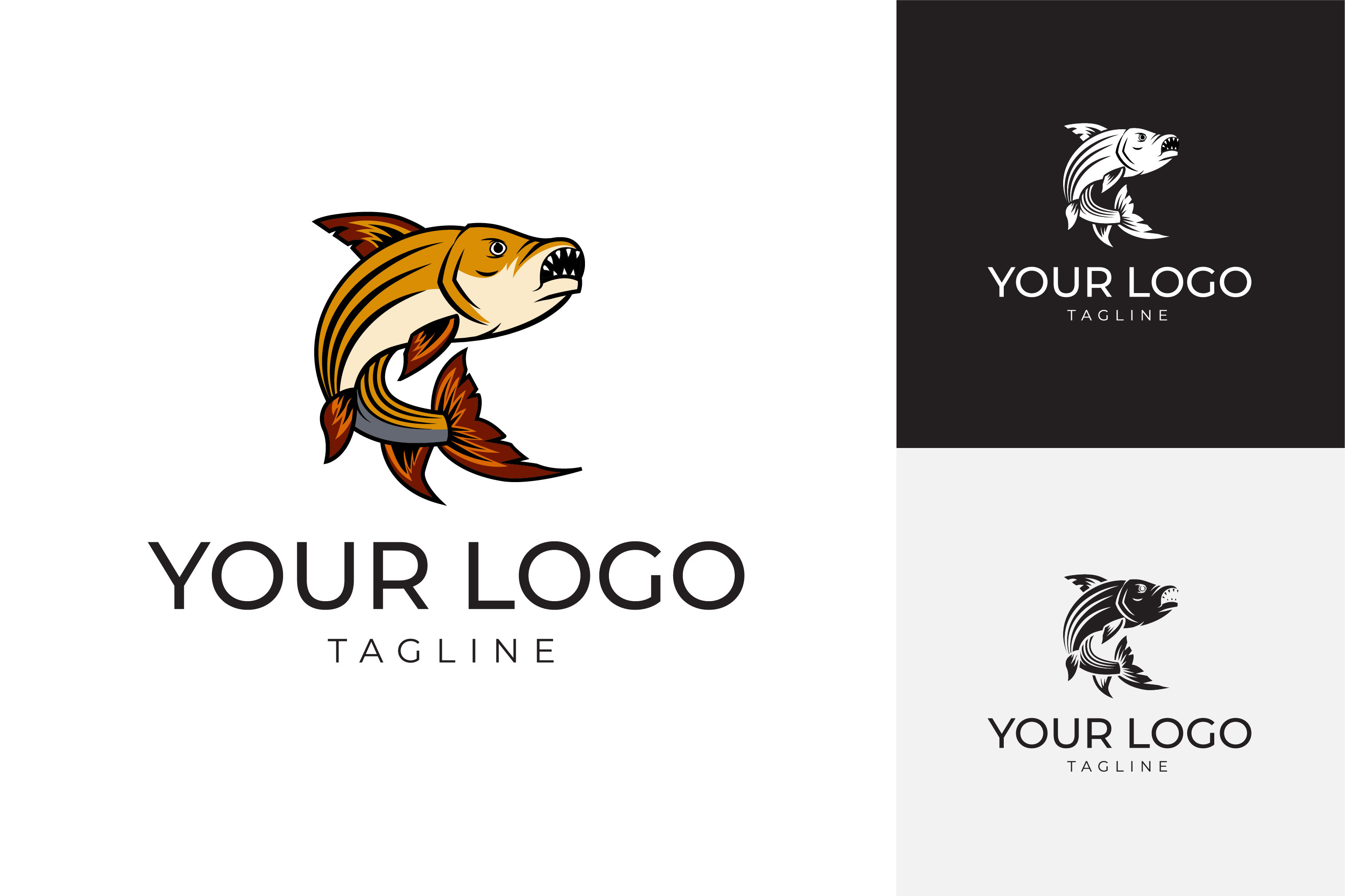 Tiger fish logo | Branding & Logo Templates ~ Creative Market