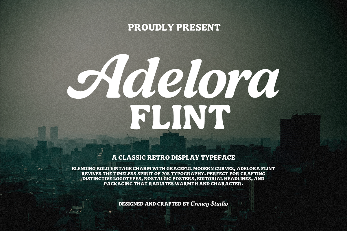 Adelora Flint – Retro Display Font