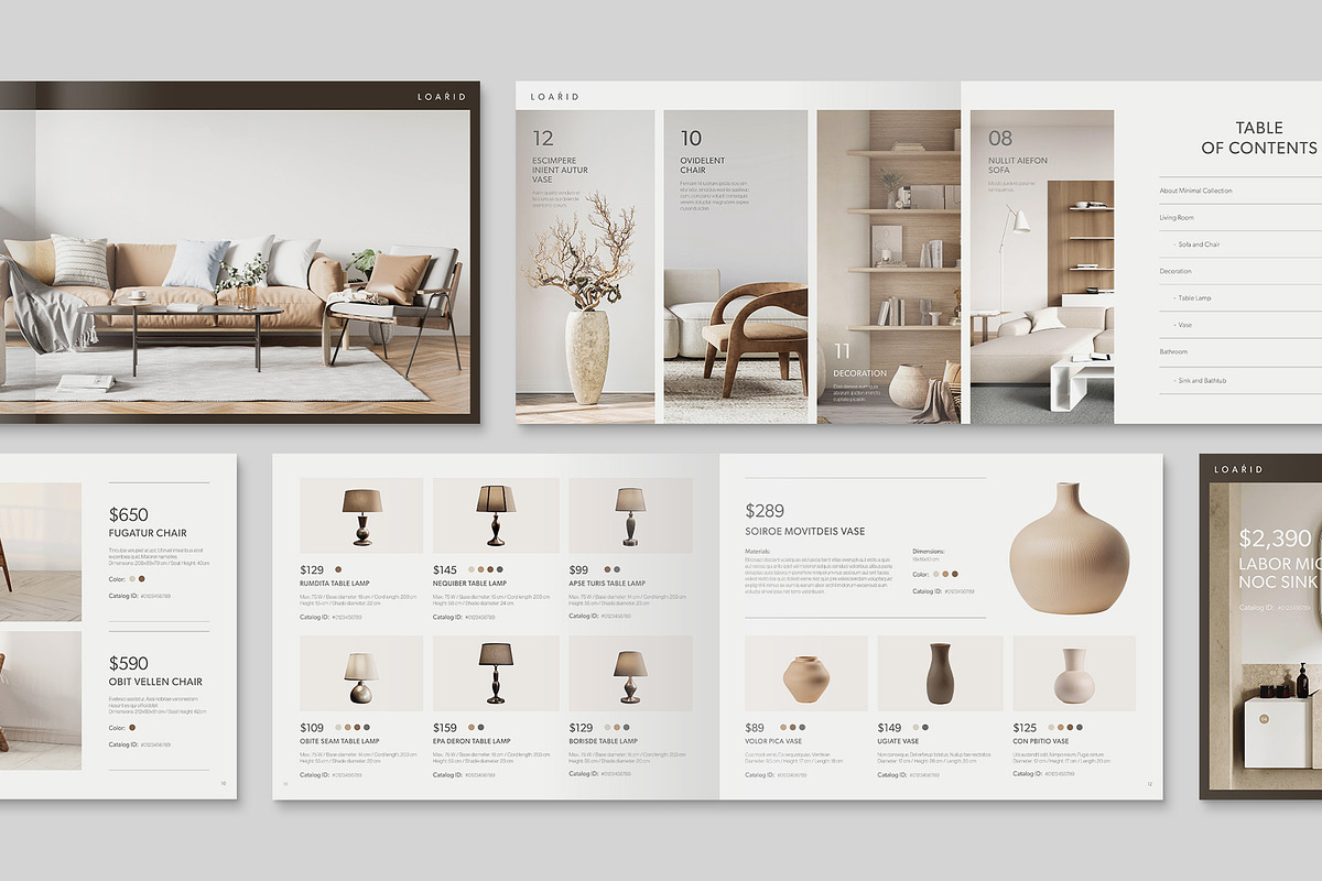 Landscape Furniture Catalog, a Brochure Template by BrandPacks | Creative Market