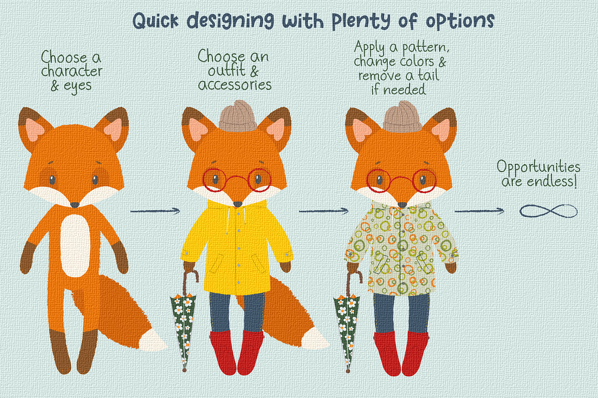 Animal character creator, an Object Graphic by Trinibis