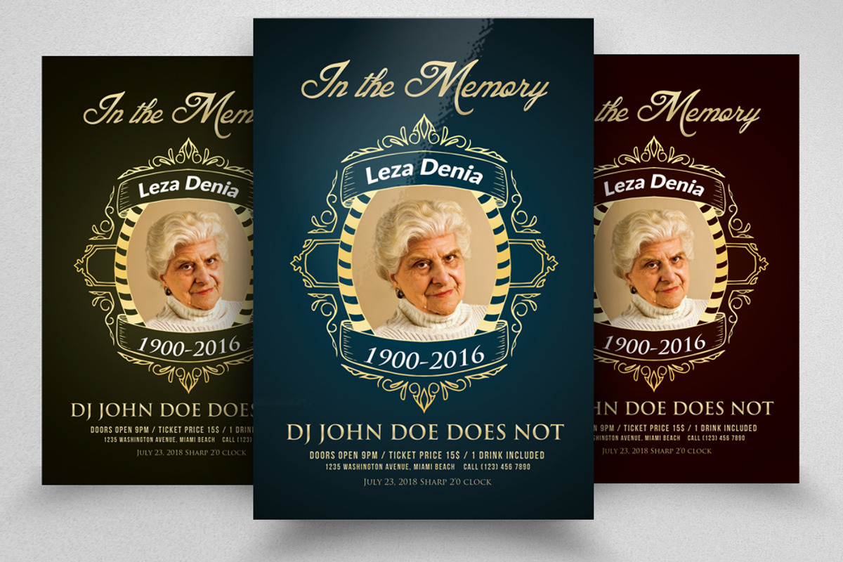 10 Memorial & Funeral Flyer Bundle, a Flyer Template by Business Flyers