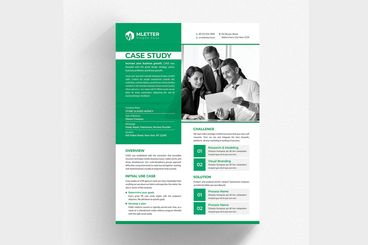 Case Study Template, a Brochure Template by DesignOriel