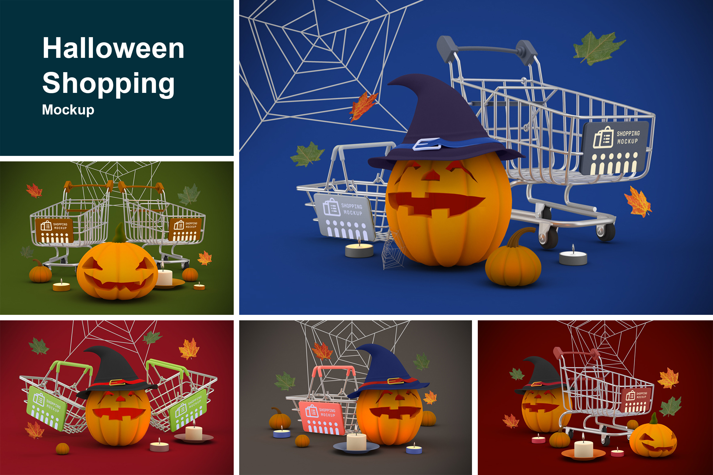 Halloween Shopping Mockup, a Hat Mockup by Qaleb Studio