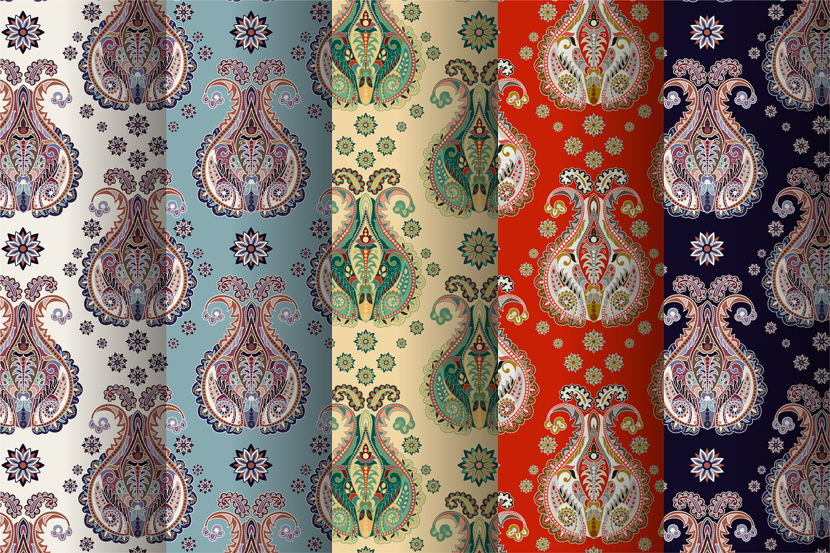 5 Indian Vector Patterns, a Pattern Graphic by Sunny_Lion | Creative Market