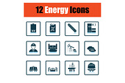 Energy icon set, an Outline Icon by Pavel Vectors