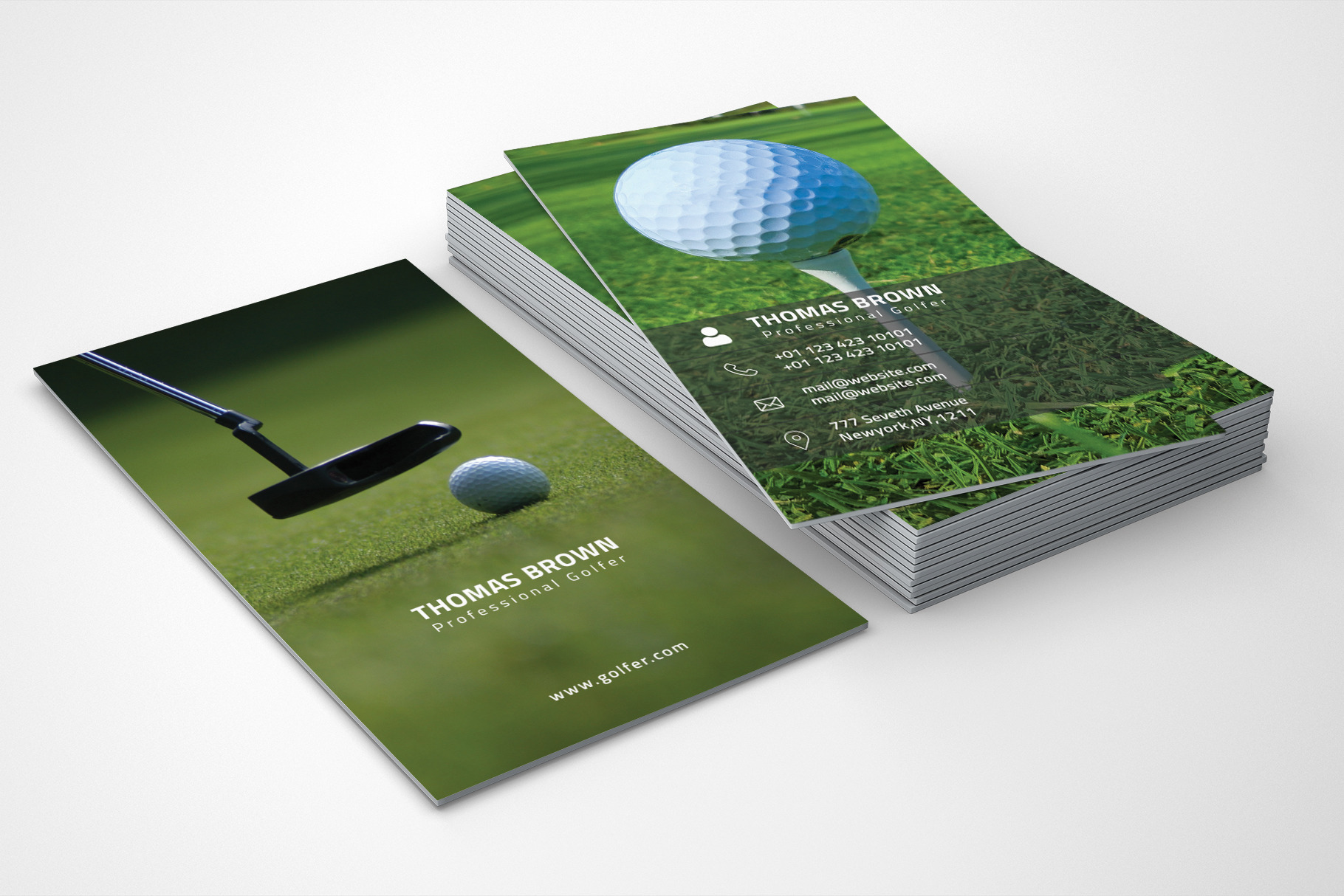 Golf Business Card Template, a Business Card Template by Smashing_Studio