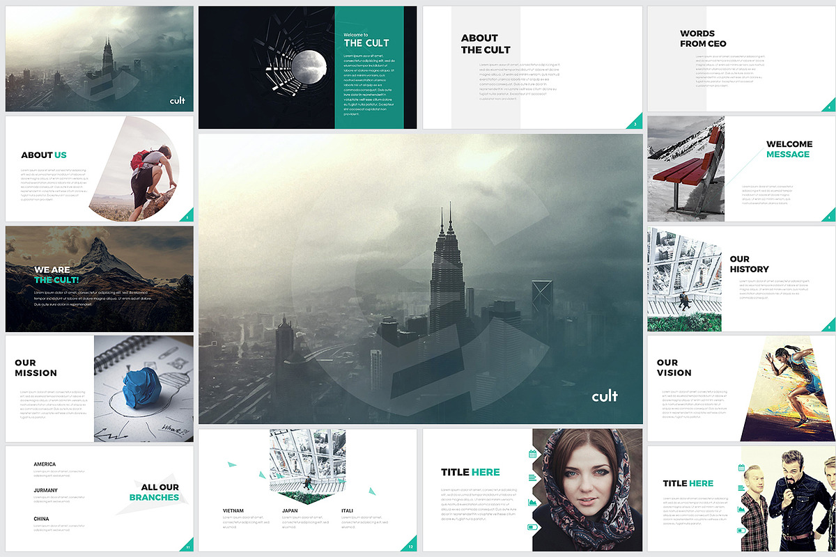 Powerpoint Template - Cult, a Presentation Template by ThemeDevisers