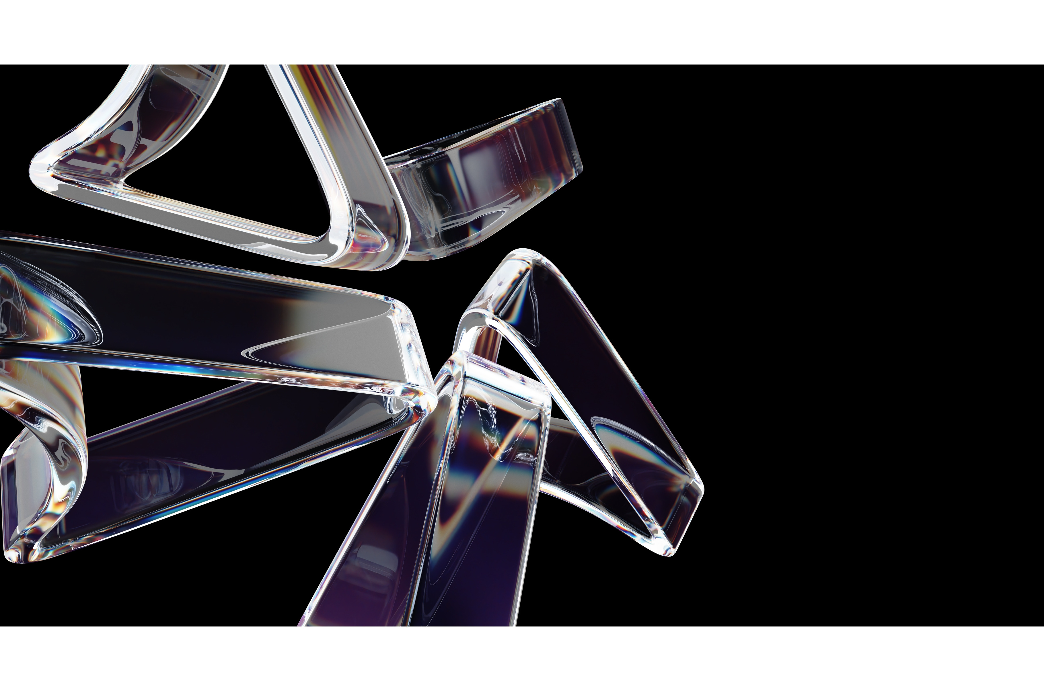 Liquid glass triangle 3d shapes, a Background Graphic by Marozhkastudio