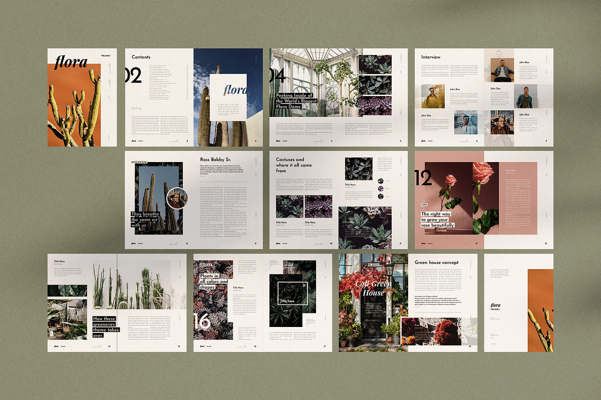 Flora Magazine, a Magazine Template by Visuel Colonie®