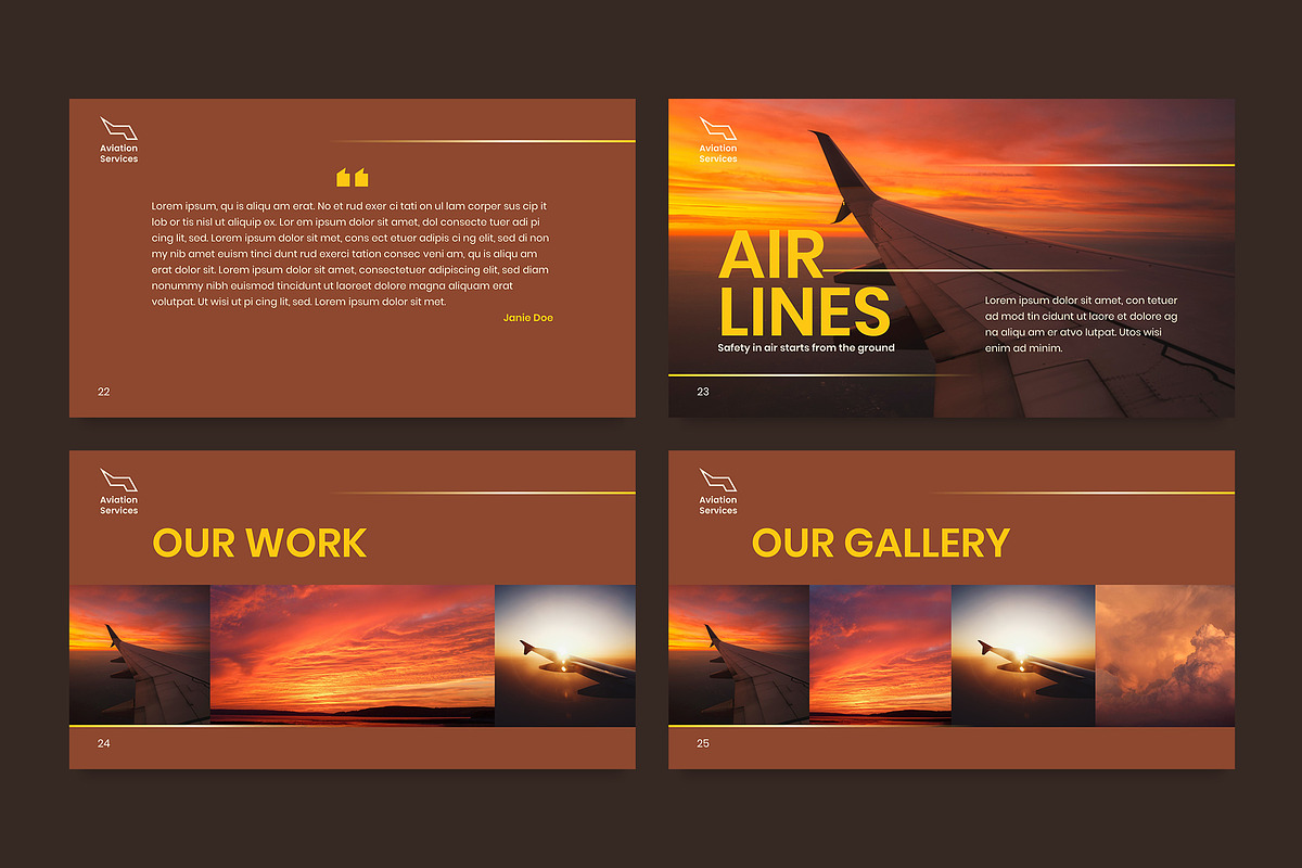 Presentation Aviation Airlines, a Presentation Template by TemplatesNow!
