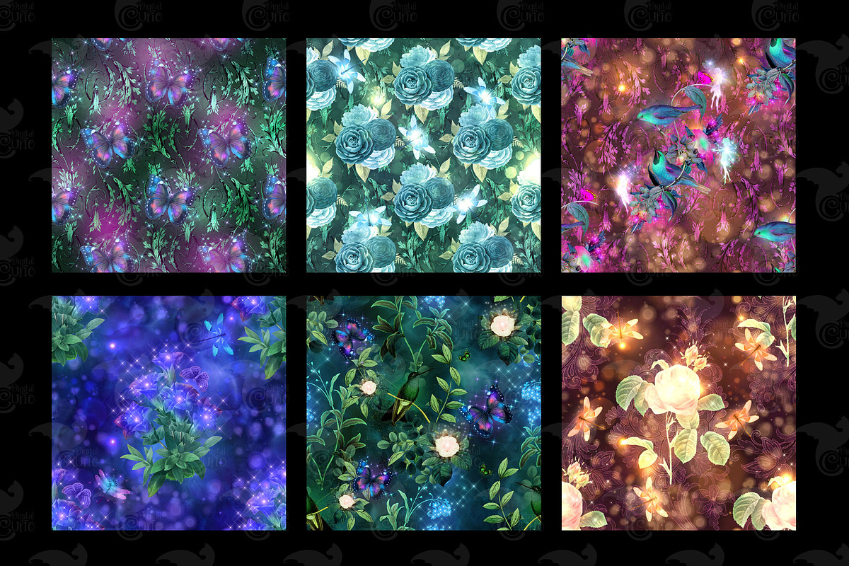 Fae Garden Digital Paper, a Texture Graphic by Digital Curio