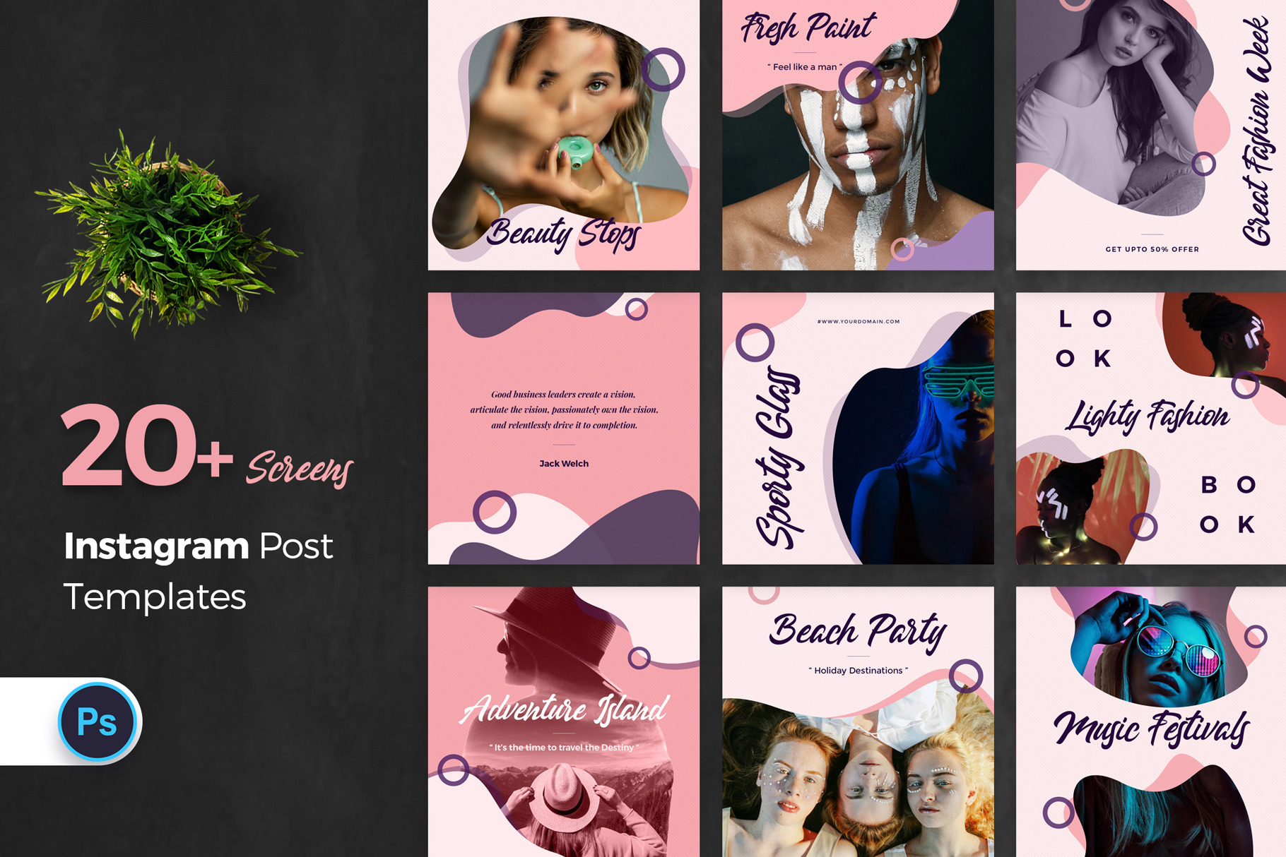 Instagram Post Templates, a Social Media Template by VictorThemes