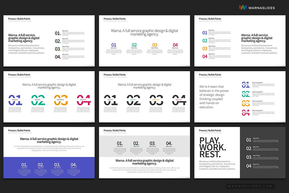 4 Bullet Points PowerPoint Templates