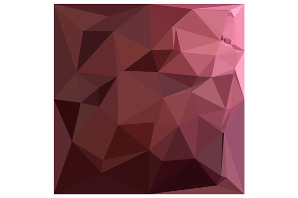 Antique Ruby Abstract Low Polygon, an Illustration by patrimonio