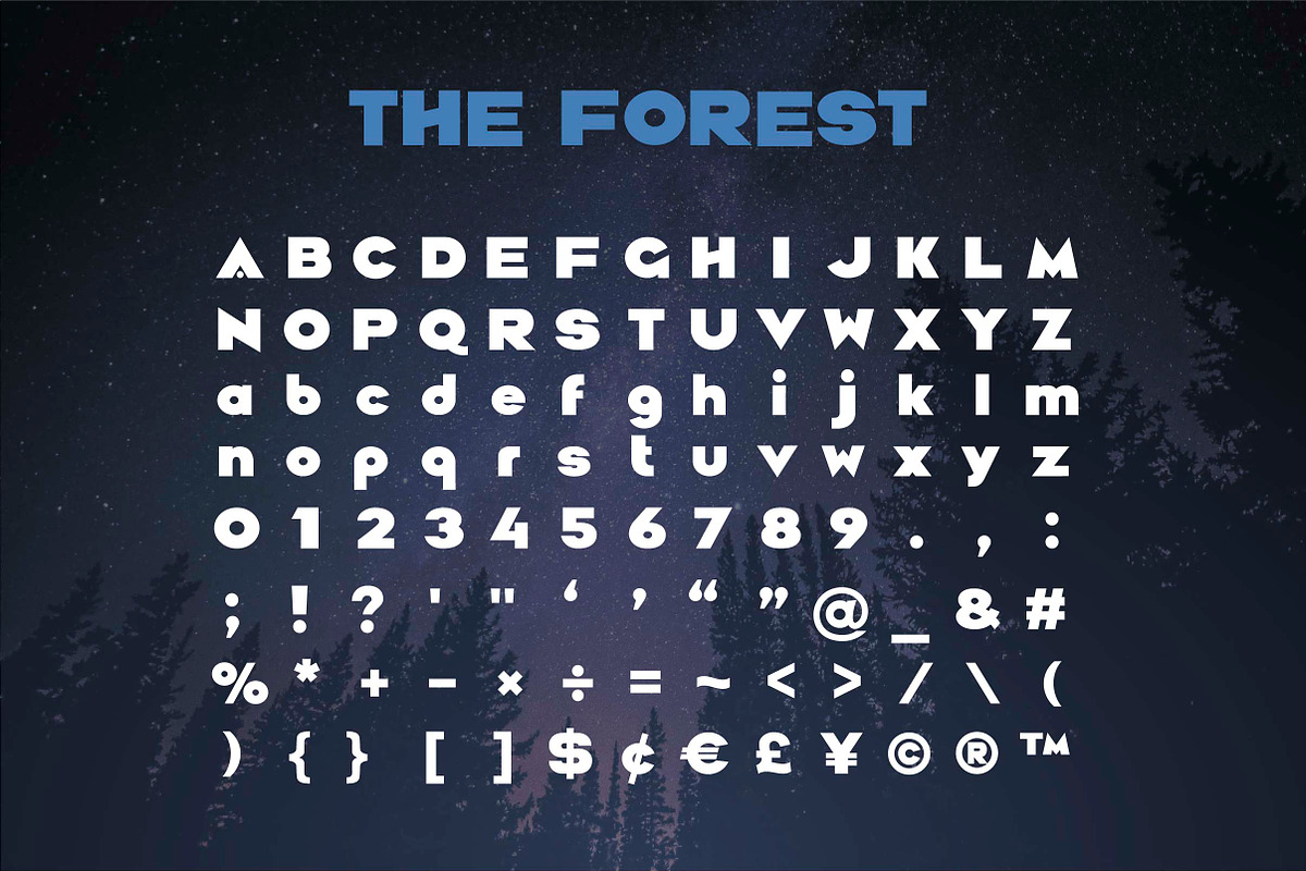 The Forest. Sans serif bold otf font, a Sans Serif Font by Fractal ...