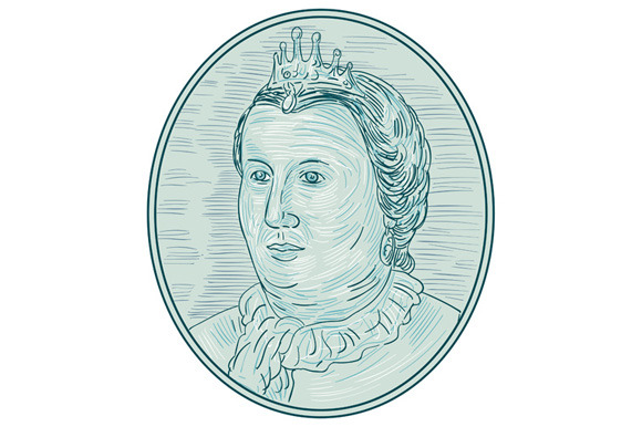 18th Century European Empress Bust, an Illustration by patrimonio