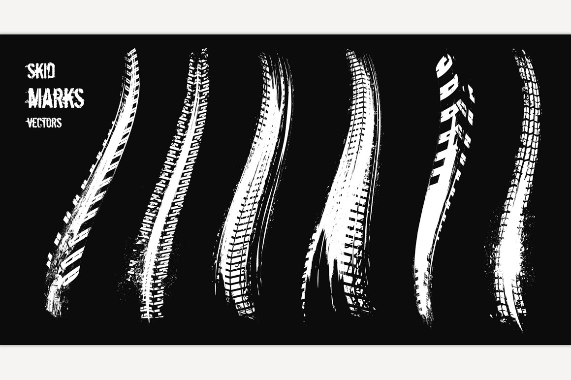 Skid Marks Set, a Transportation Illustration by Anna's Shop | Creative ...