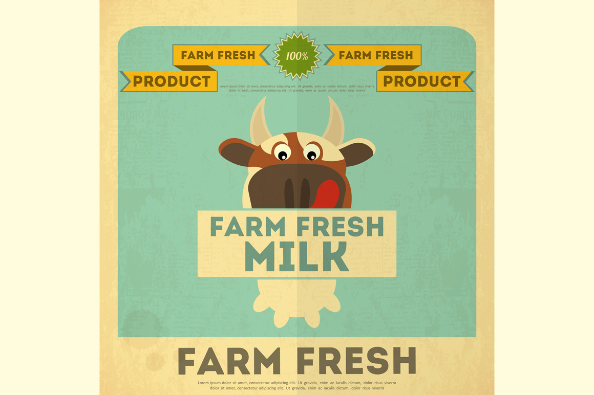 Poster for Organic Farm Food, a Food Illustration by ELFIVETROV DESIGN