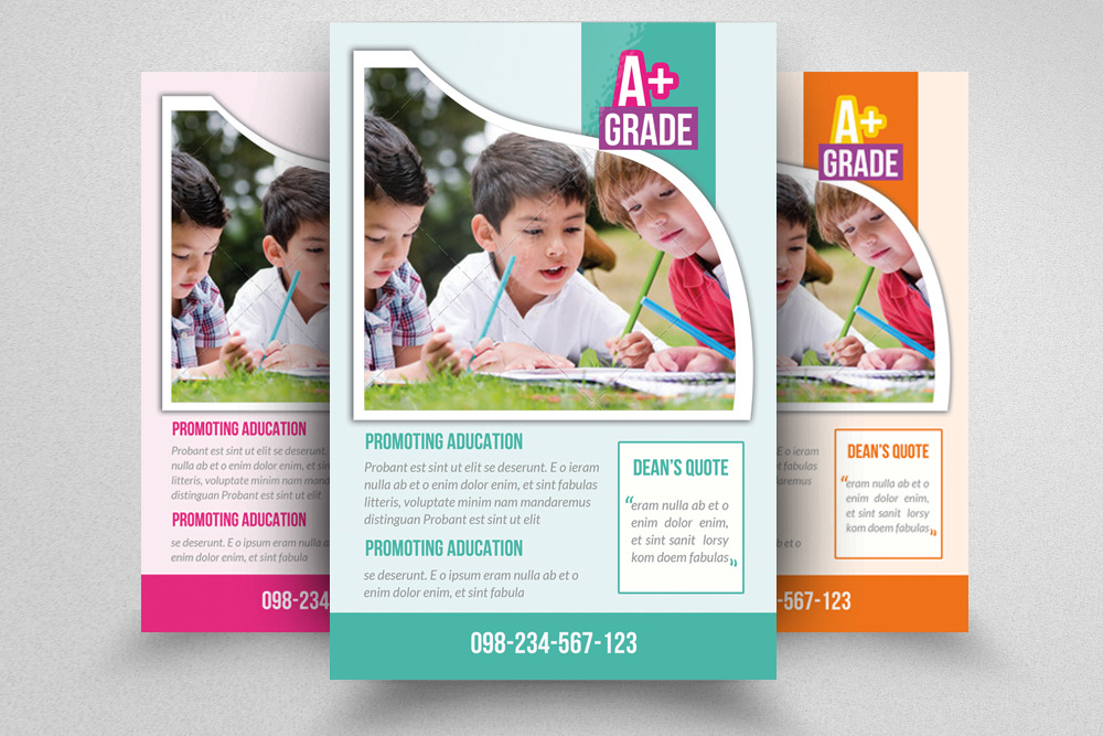 School Education Flyer Template, a Flyer Template by Psd Templates