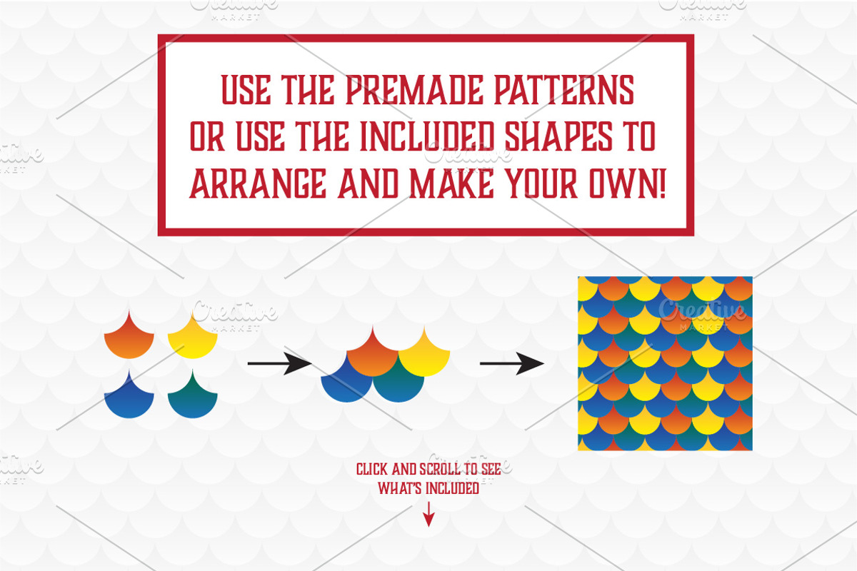 Dragon Scales Patterns, a Pattern Graphic by David Basye Design