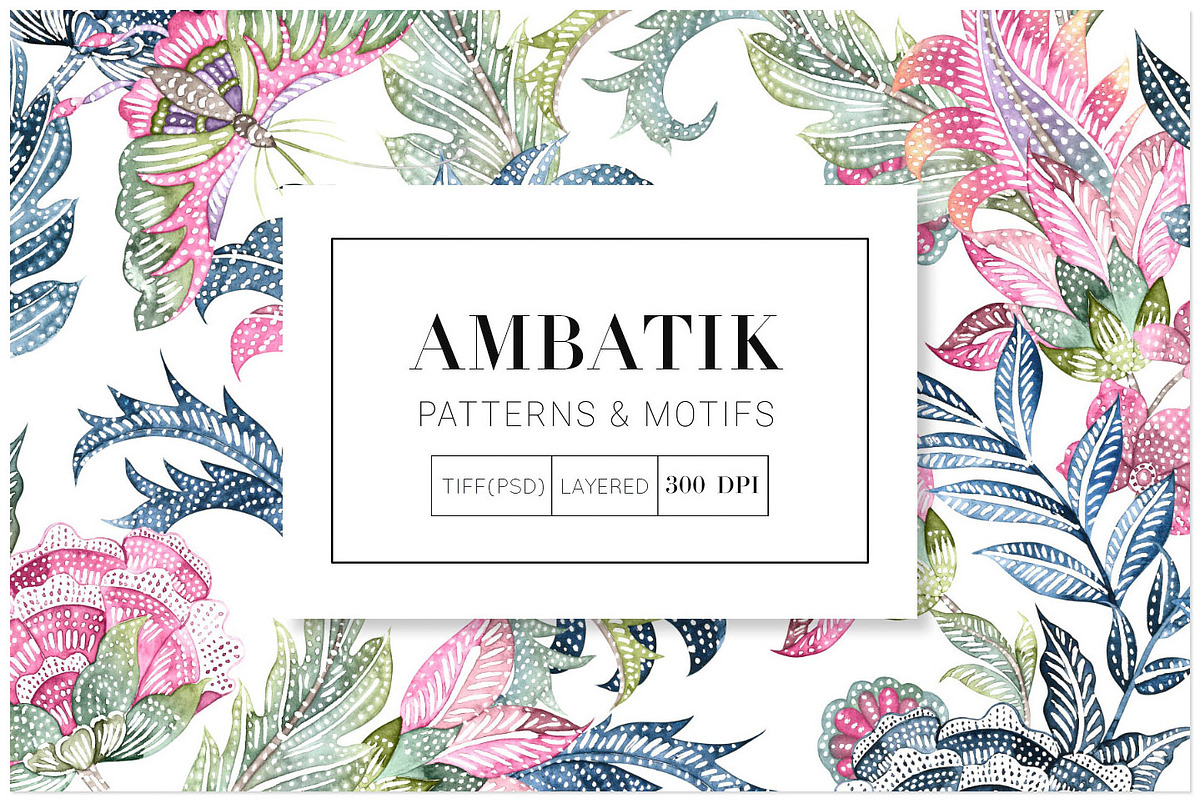Ambatik, Hand painted batik Print!, a Pattern Graphic by TSTUDIO