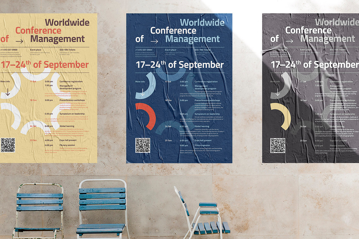 Management Conference Event Poster, a Flyer Template by EDT.Graphics