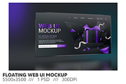 Floating Web UI Mockup | Advertising Mockups ~ Creative Market