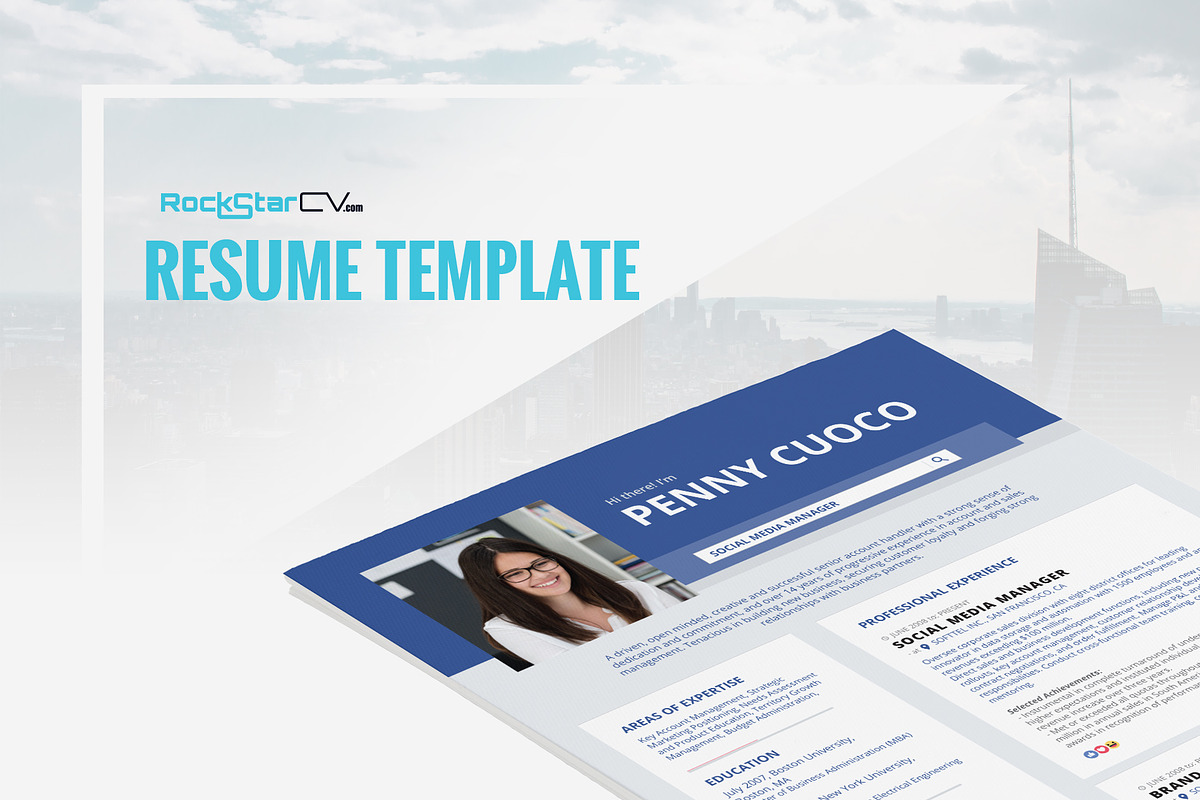 Resume Template Facebook, a Resume Template by arte grafica | Creative ...