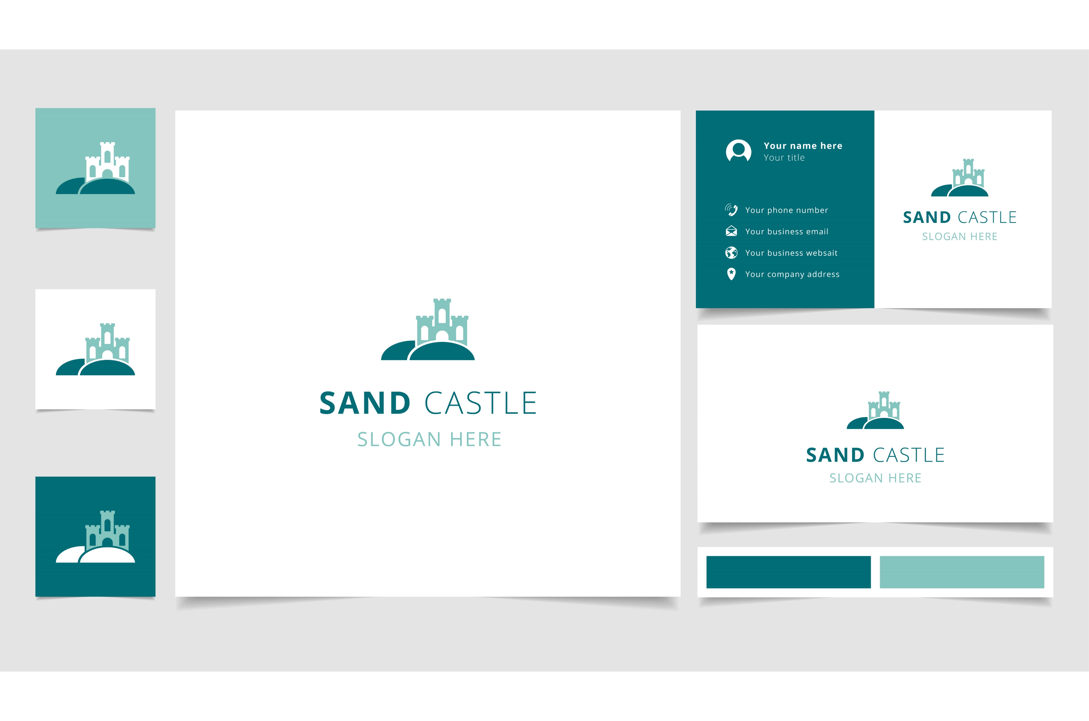 Sand castle logo design with, an Object Graphic by Aimagenarium@gmail.com