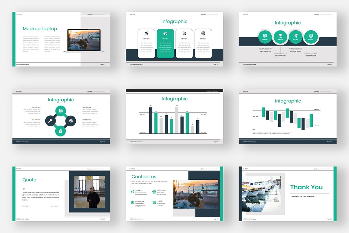 NAUTICAL - PowerPoint Template, a Presentation Template by kreatifreya ...