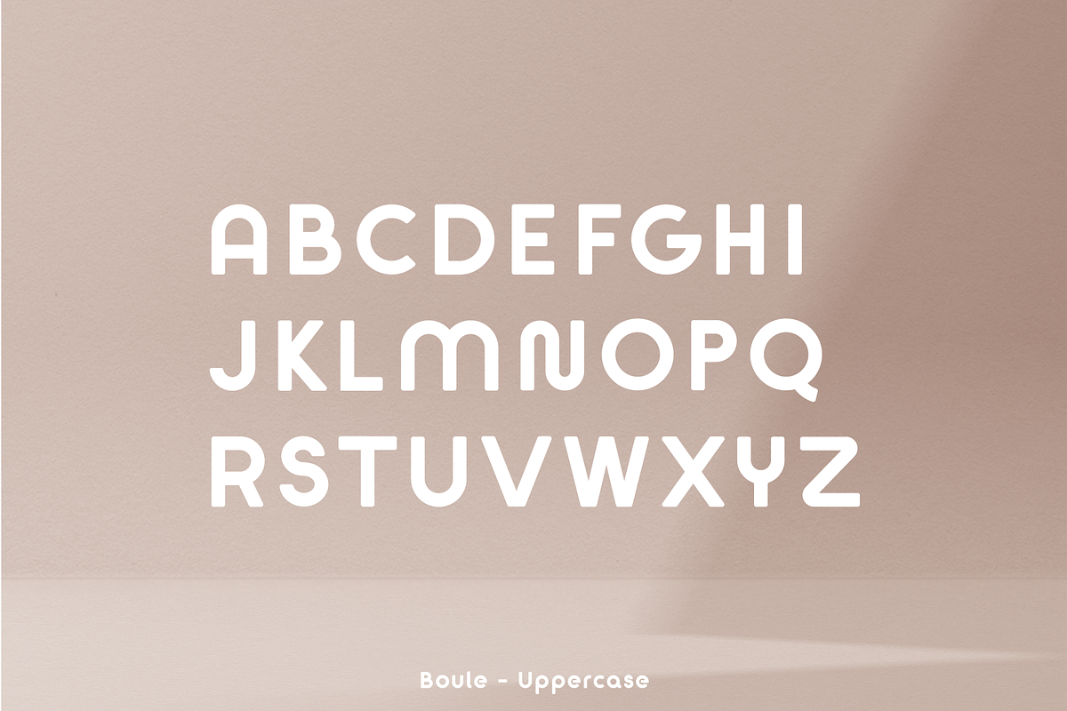 Boule - A futuristic Geometric Font | Creative Market